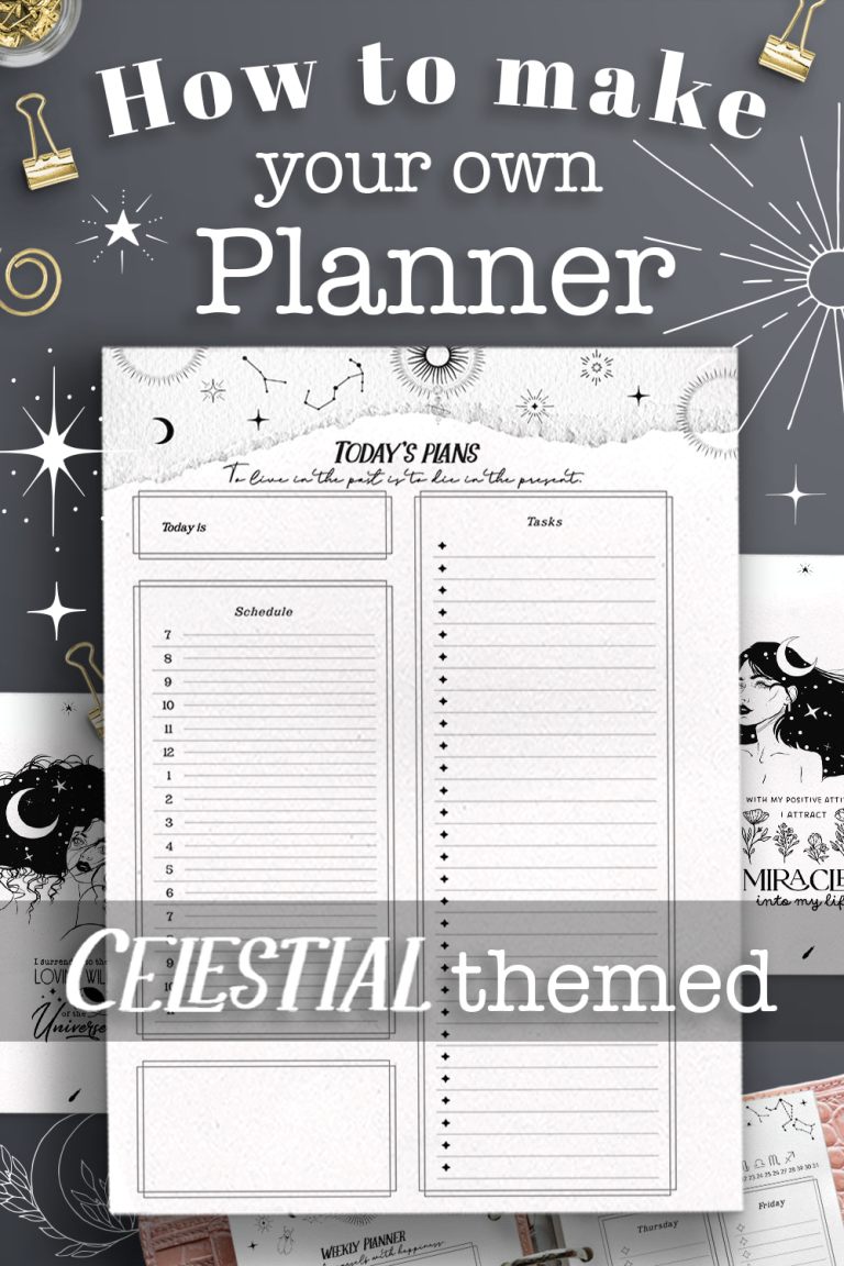 How to Create a Celestial Themed Planner