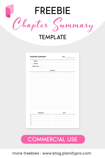 Free Planner - Freebie Chapter Summary