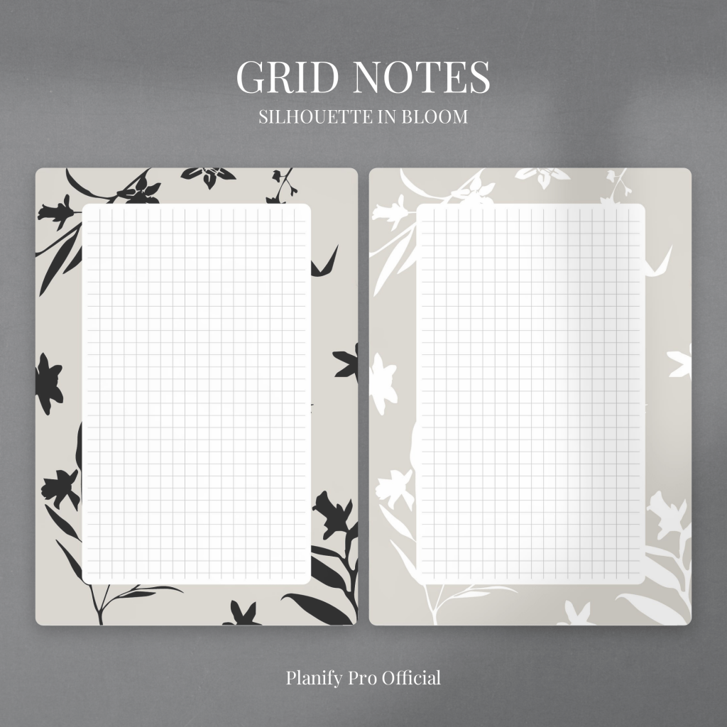 Grid Notes - Silhouette in Bloom - Planify Pro