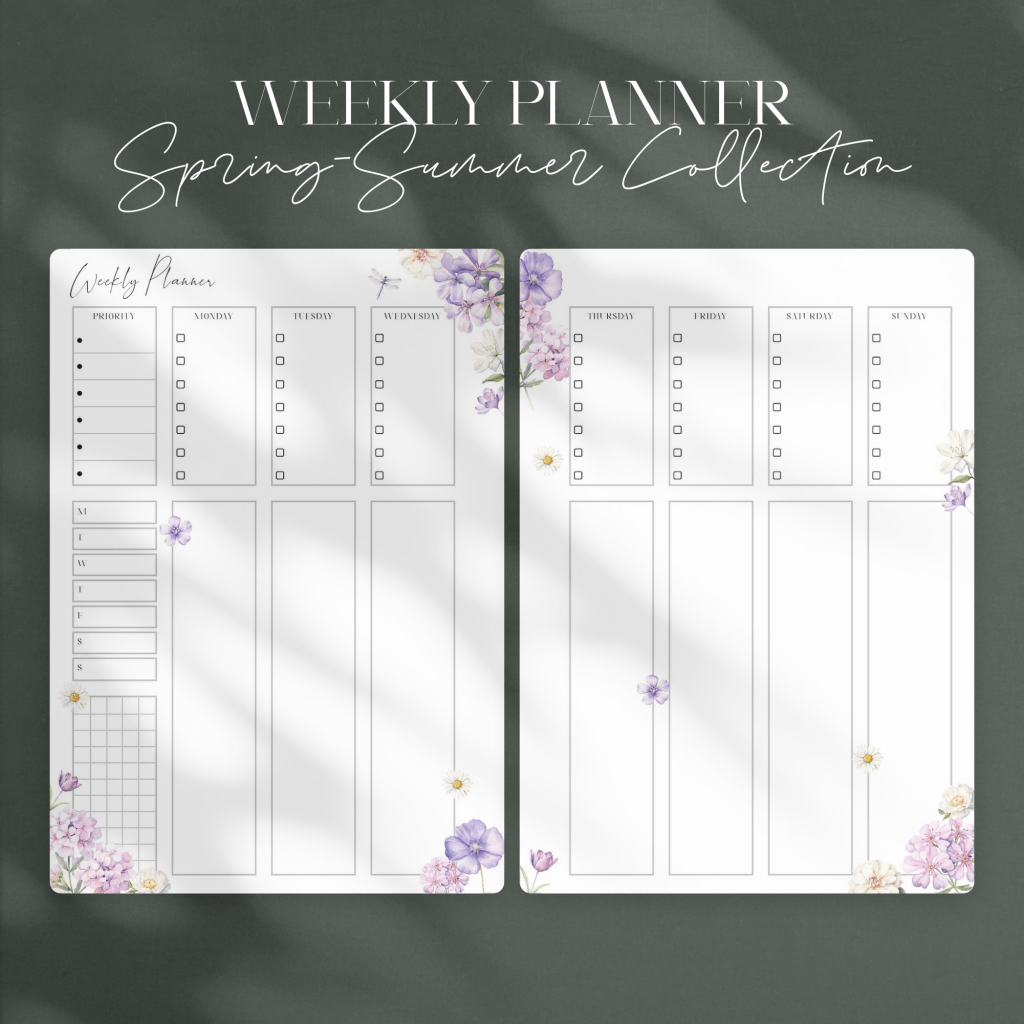Weekly Planner - The Spring Summer Bloom - Planify Pro