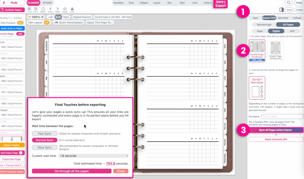 Create Digital Planner with Automatic Linking - Planify Pro