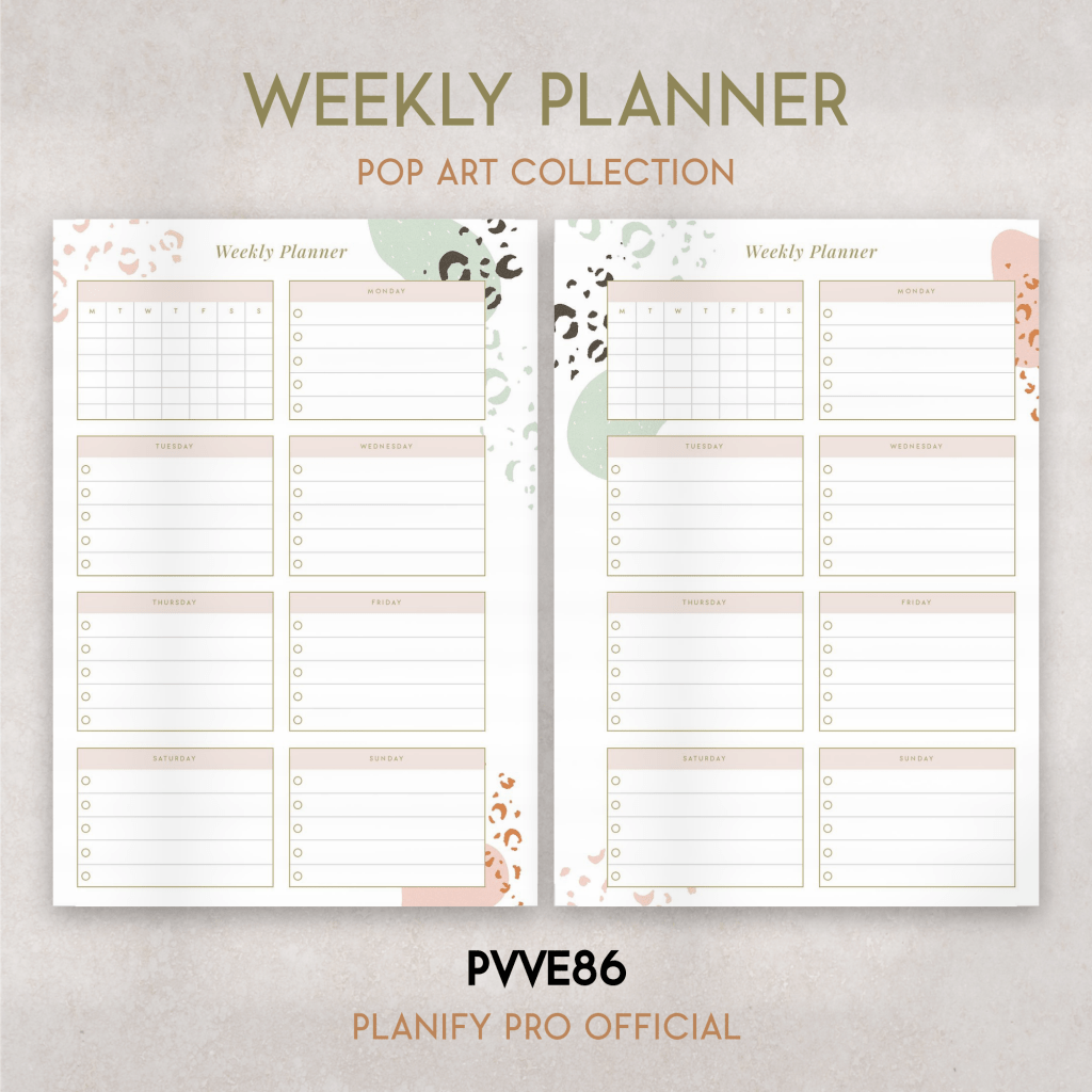Weekly Planner - Pop Art - Planify Pro