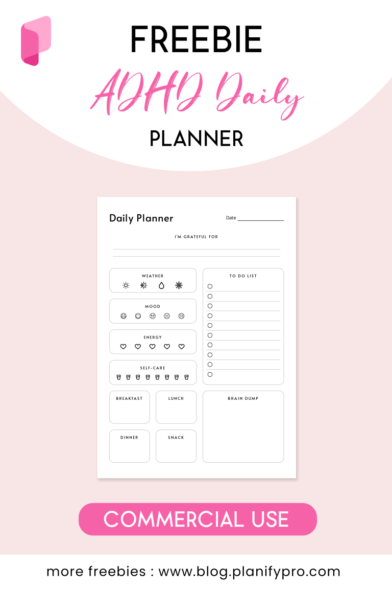 Free Planner - Freebie ADHD Daily Planner 2
