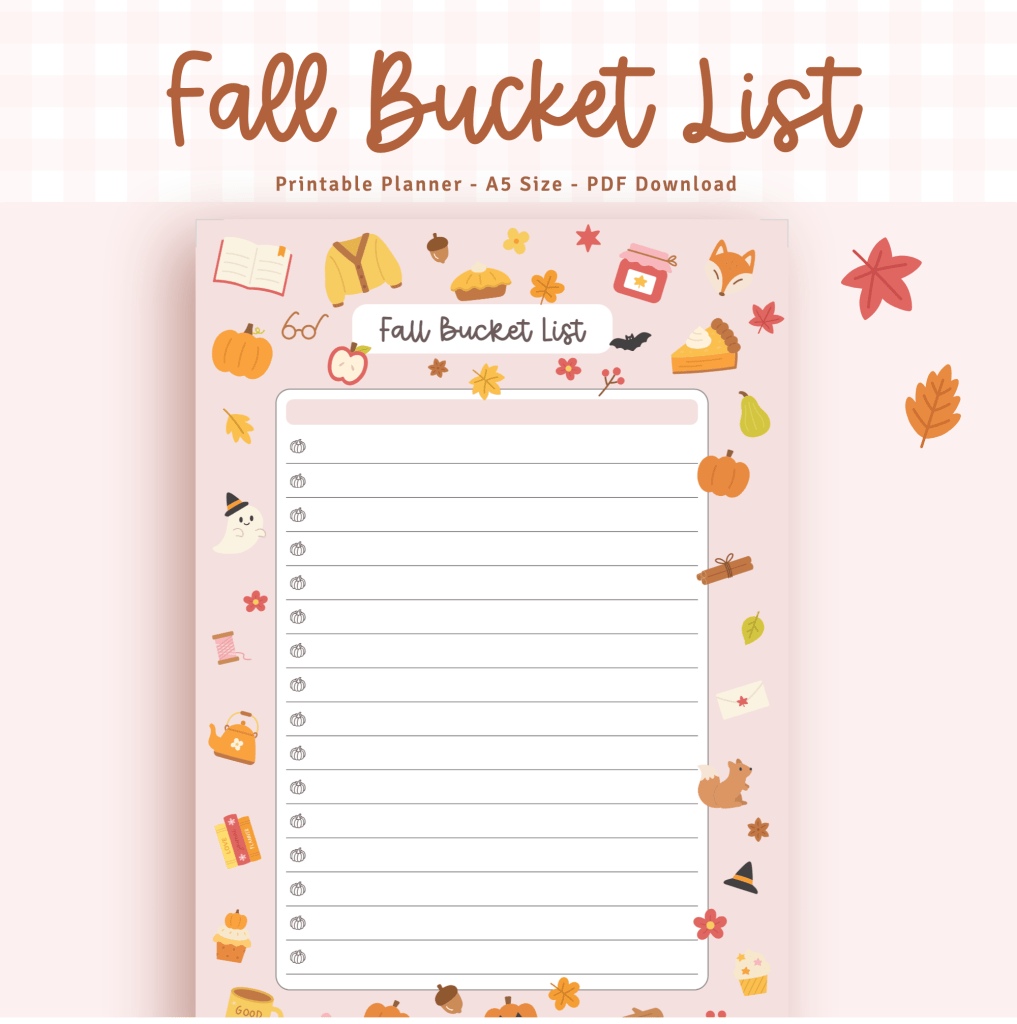 Bucket List - Hello Fall - Planify Pro
