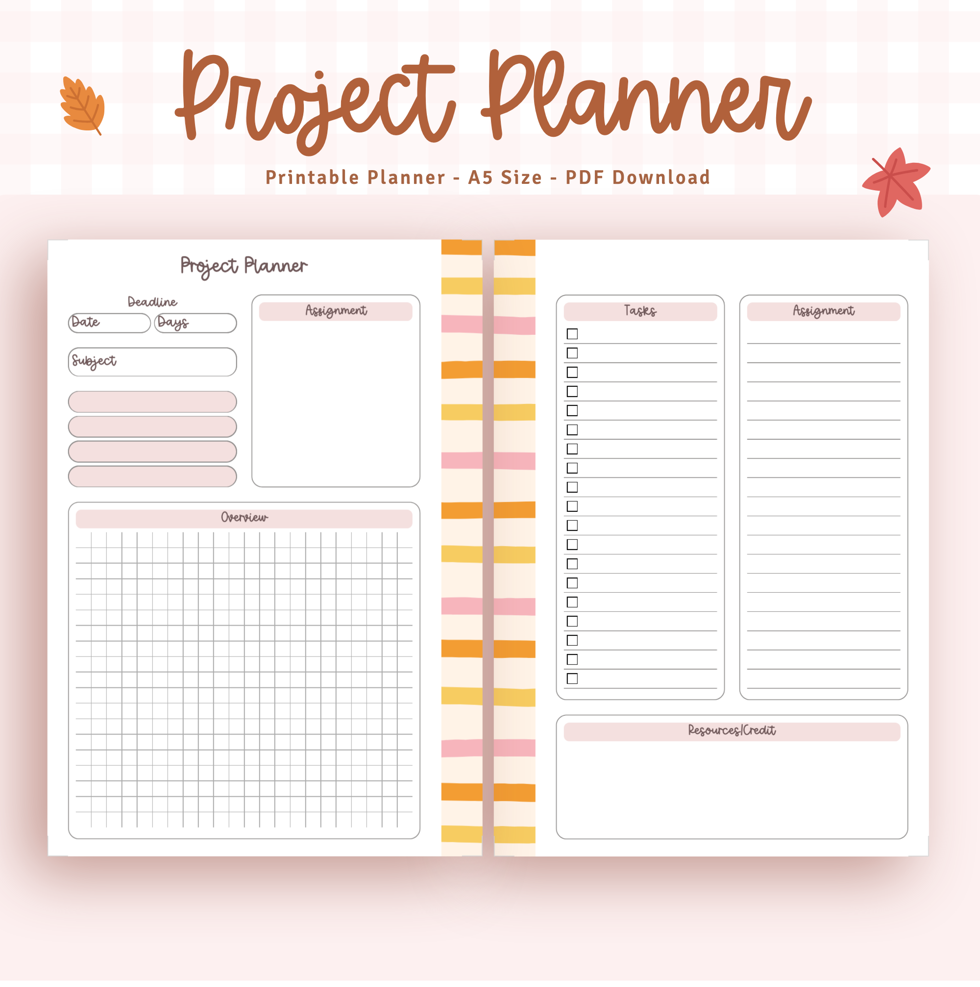 Project Planner - Hello Fall - Planify Pro
