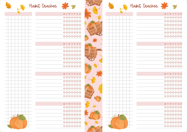 Habit Tracker - Cozy Fall - Planify Pro