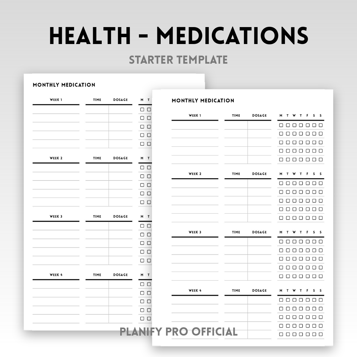 Health - Medication Tracker - Planify Pro