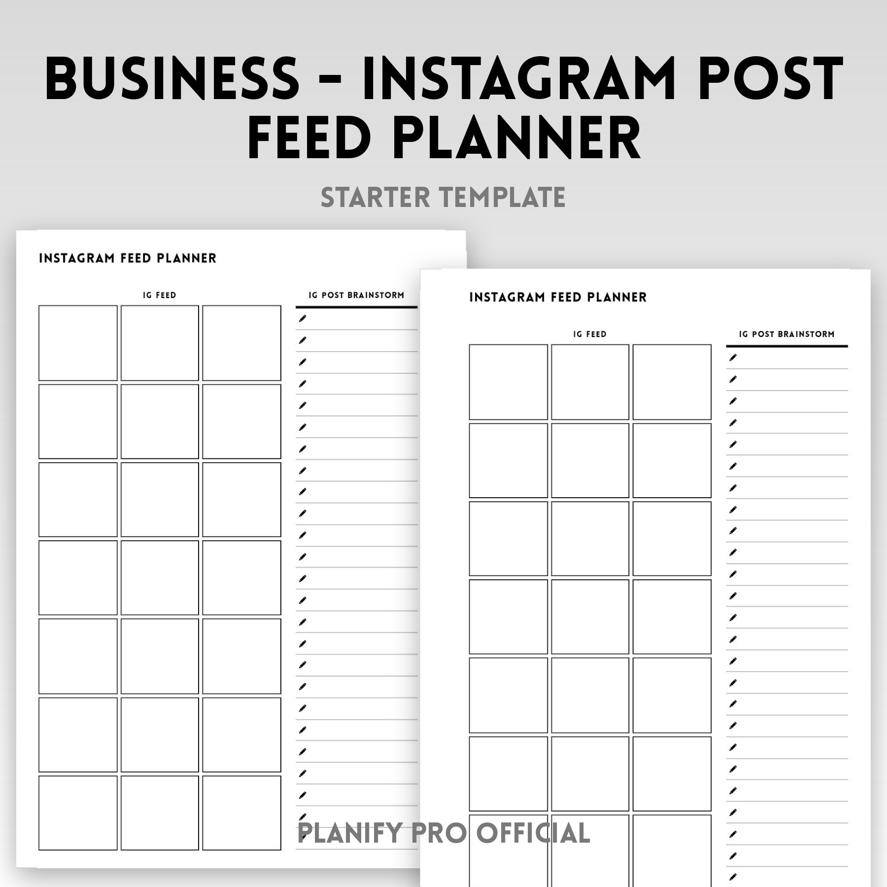 Business Planner - Instagram Post Feed - Planify Pro