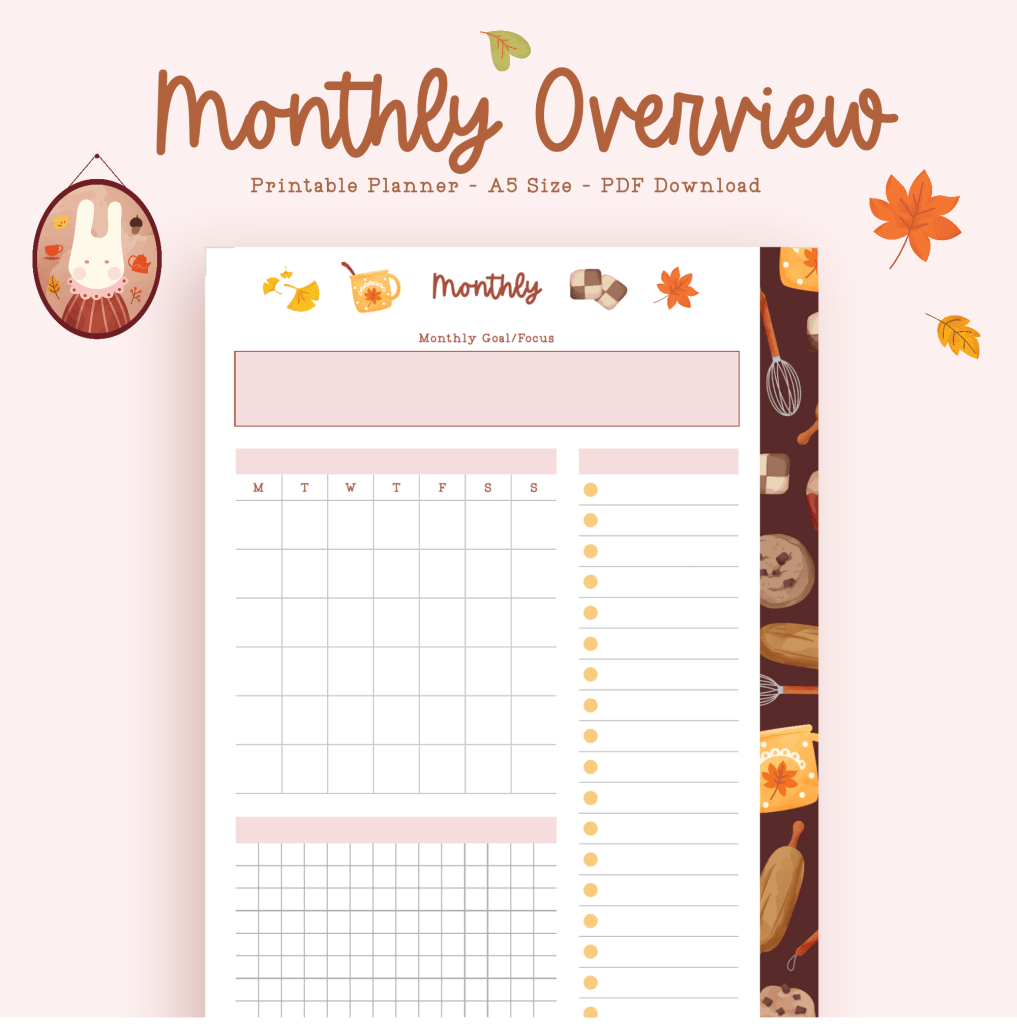 Monthly Planner - Cozy Fall - Planify Pro