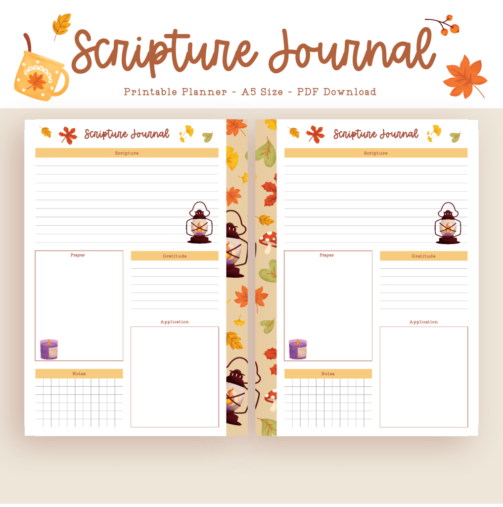 Scripture Journal - Cozy Fall - Planify Pro