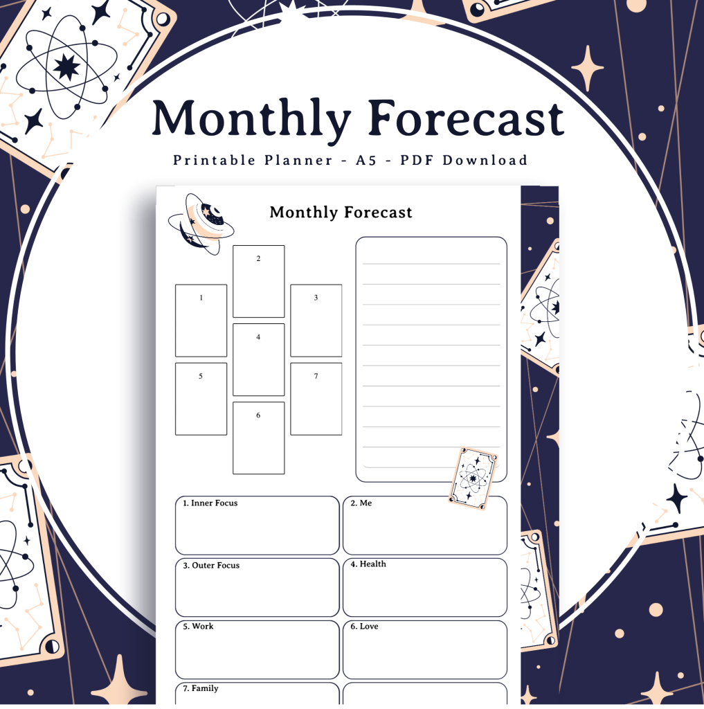 Monthly Forecast - Celestial Boho - Planify Pro