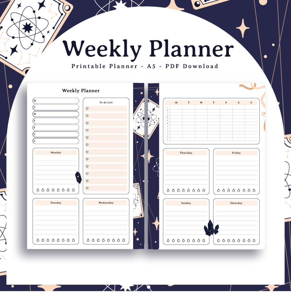 Weekly Planner - Celestial Boho - Planify Pro