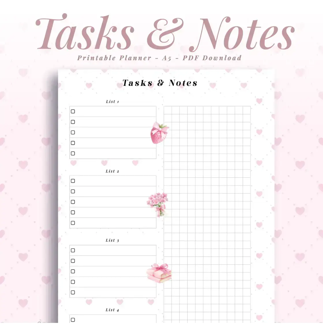 Tasks & Notes - Coquette - Planify Pro