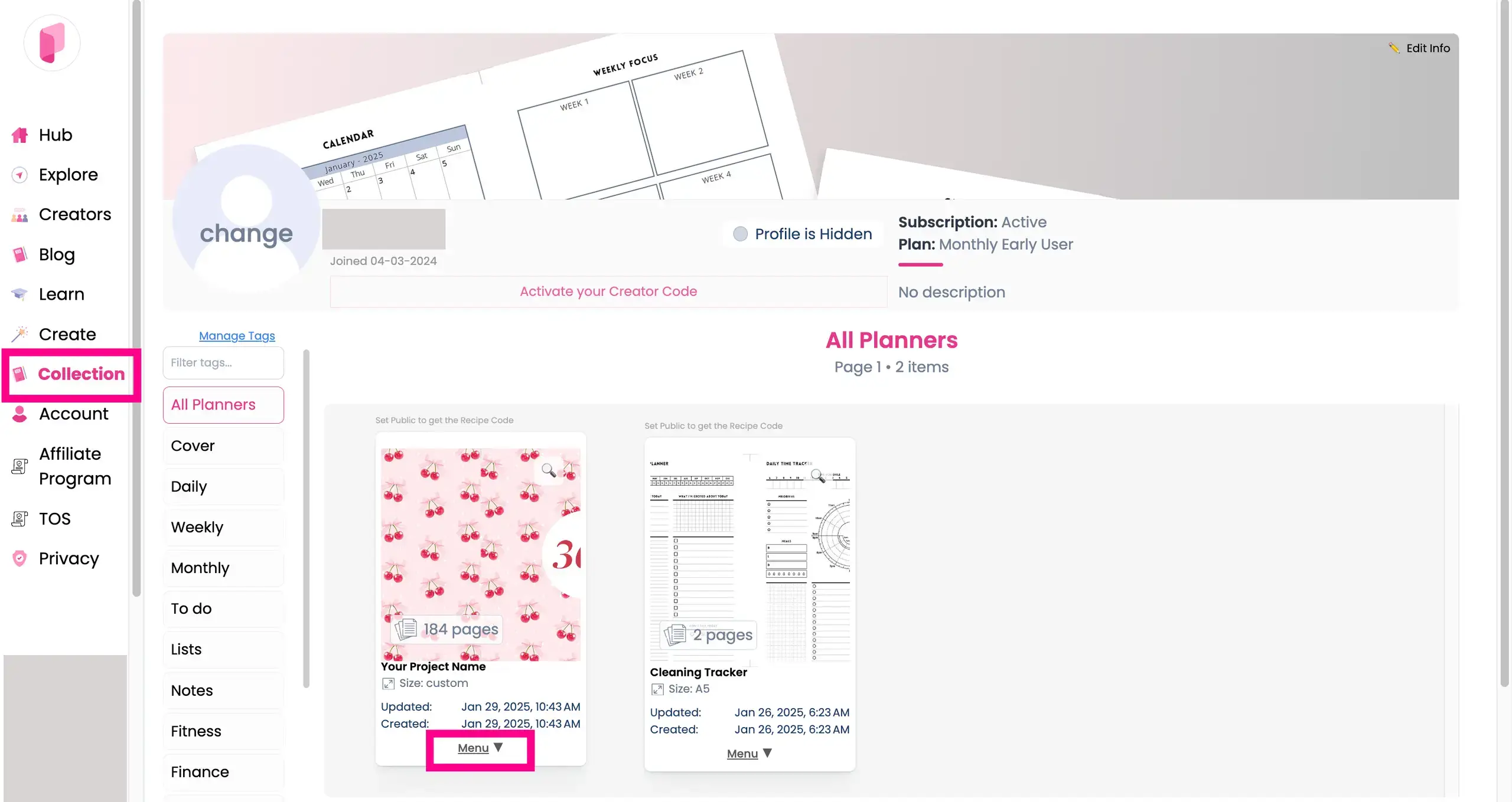 How to Rename a Project - Planify Pro