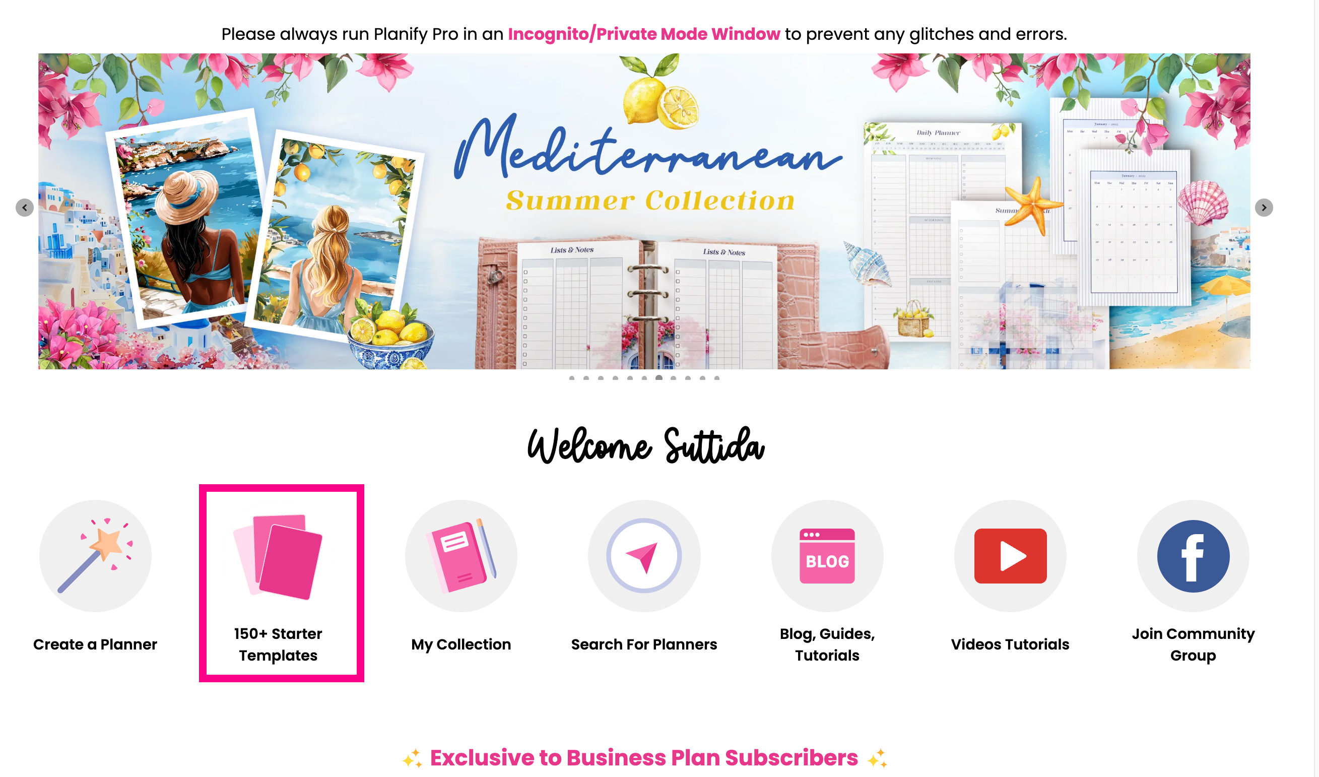 Start from a Template - Planify Pro