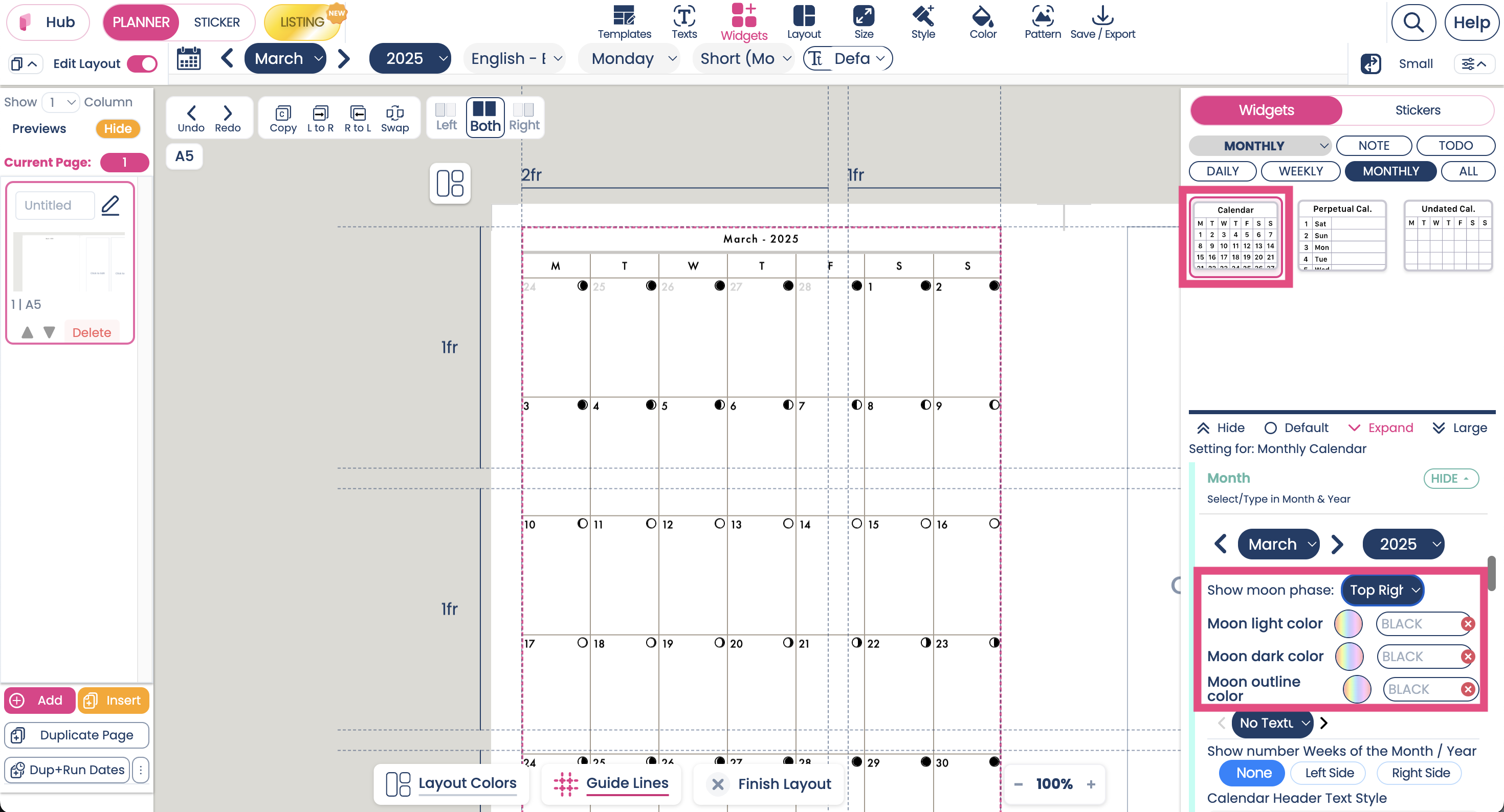 Add Moon Phase - Planify Pro