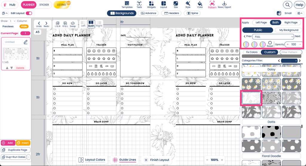 How to Apply a Pattern in Planify Pro - Planify Pro