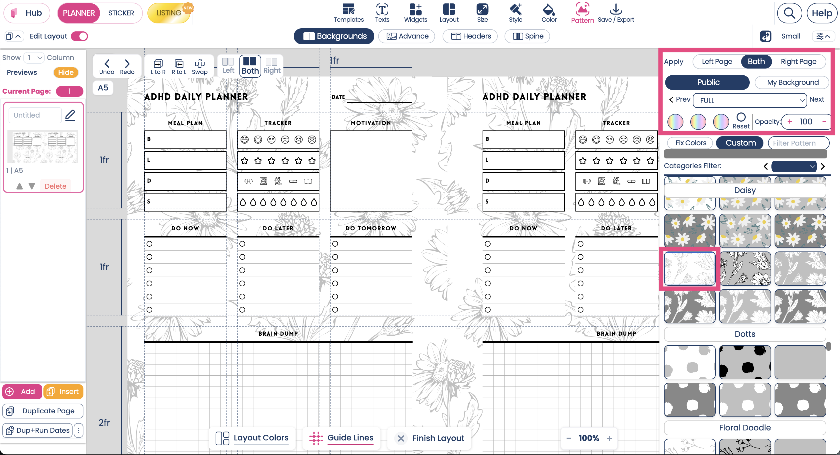 Make Full Pattern - Planify Pro