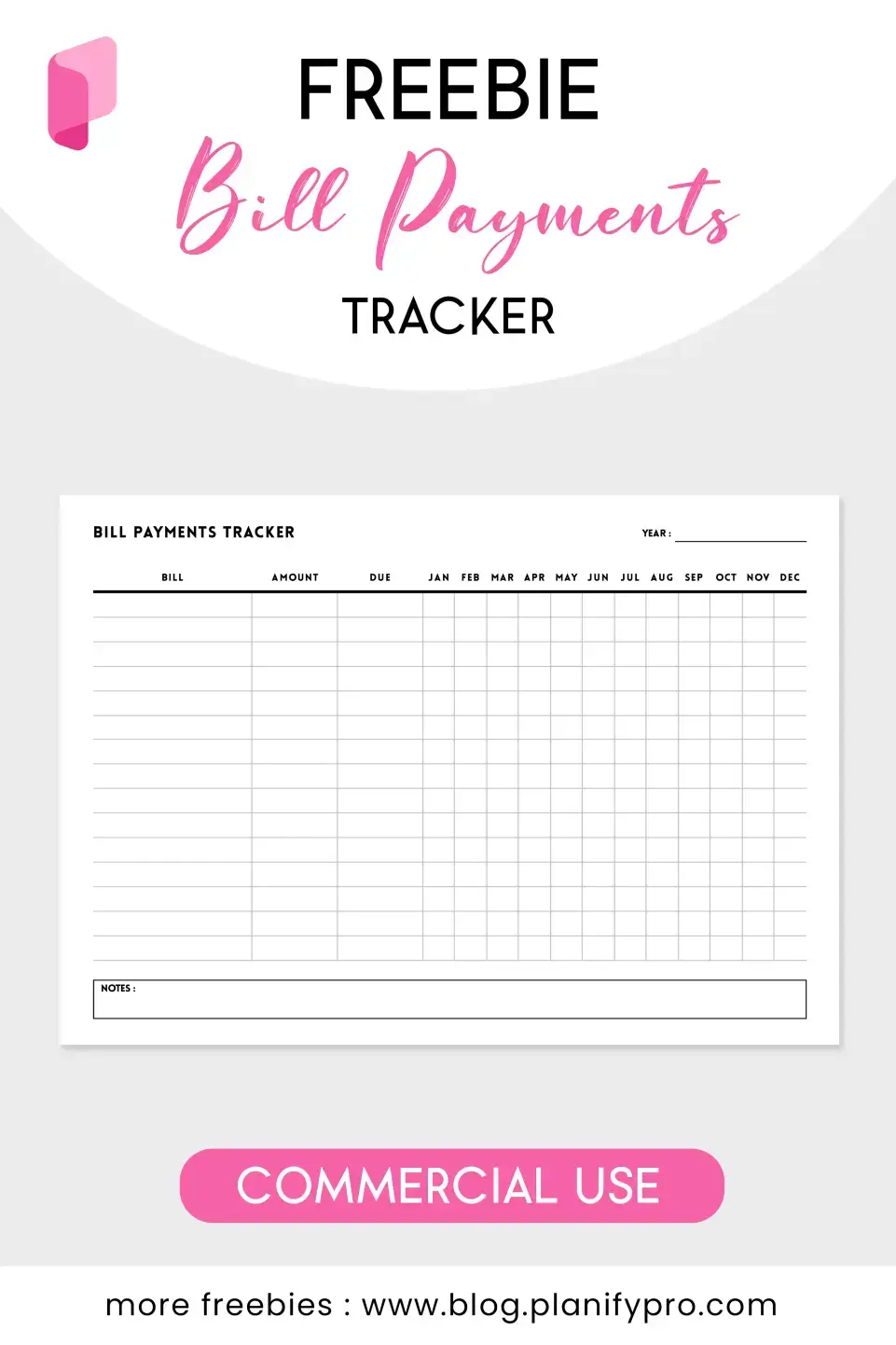 Freebie Bill Payments Tracker