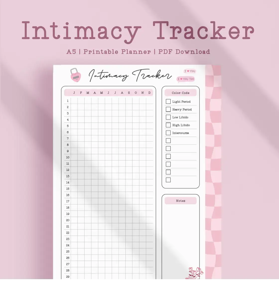 Intimacy Tracker - Sweet Valentine - Planify Pro