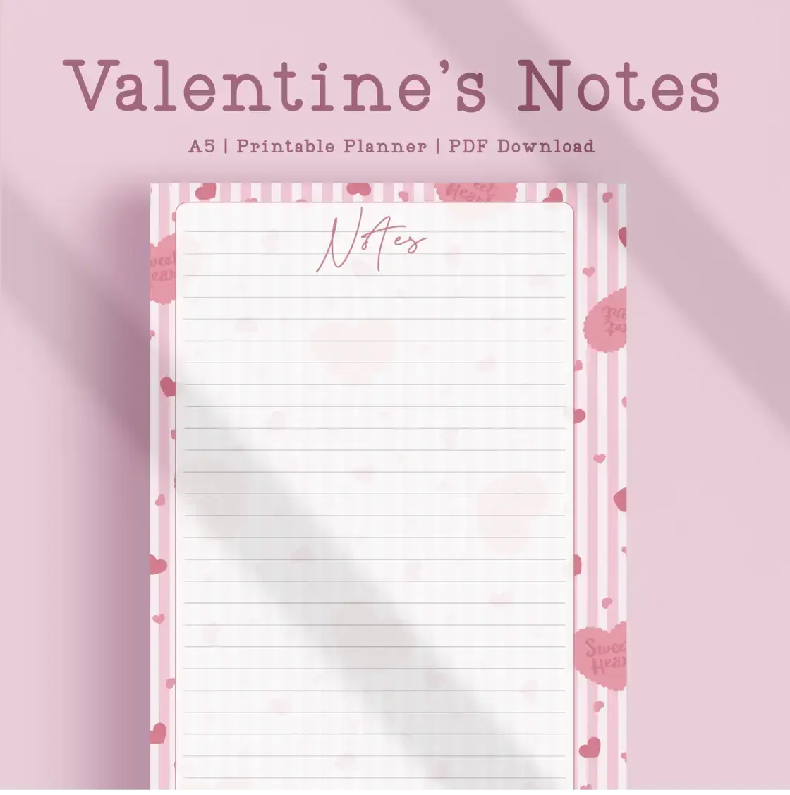 Notes - Sweet Valentine - Planify Pro