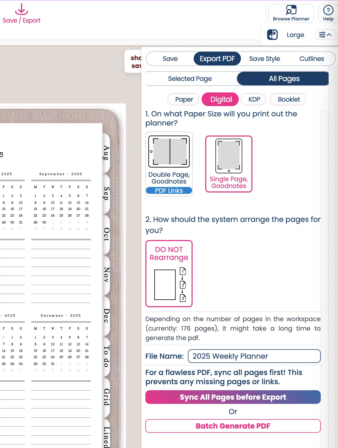 Sync Your Digital Planner Before Export - Planify Pro