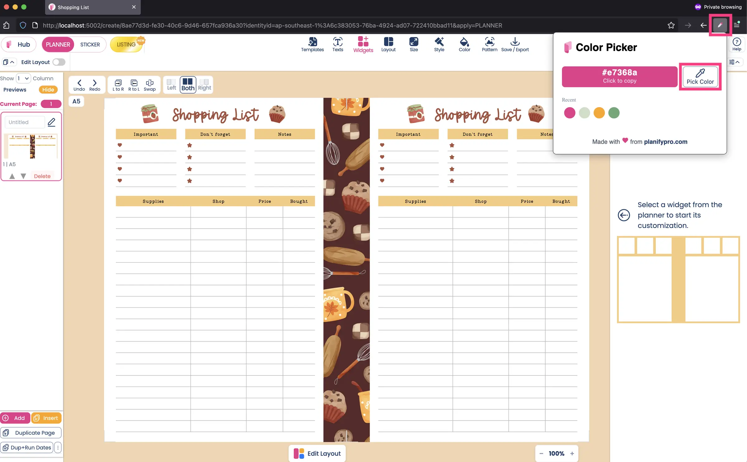 How to Install Color Picker Extension - Planify Pro