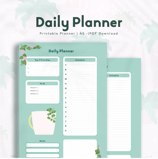 Daily Planner - Botanical Greenhouse - Planify Pro