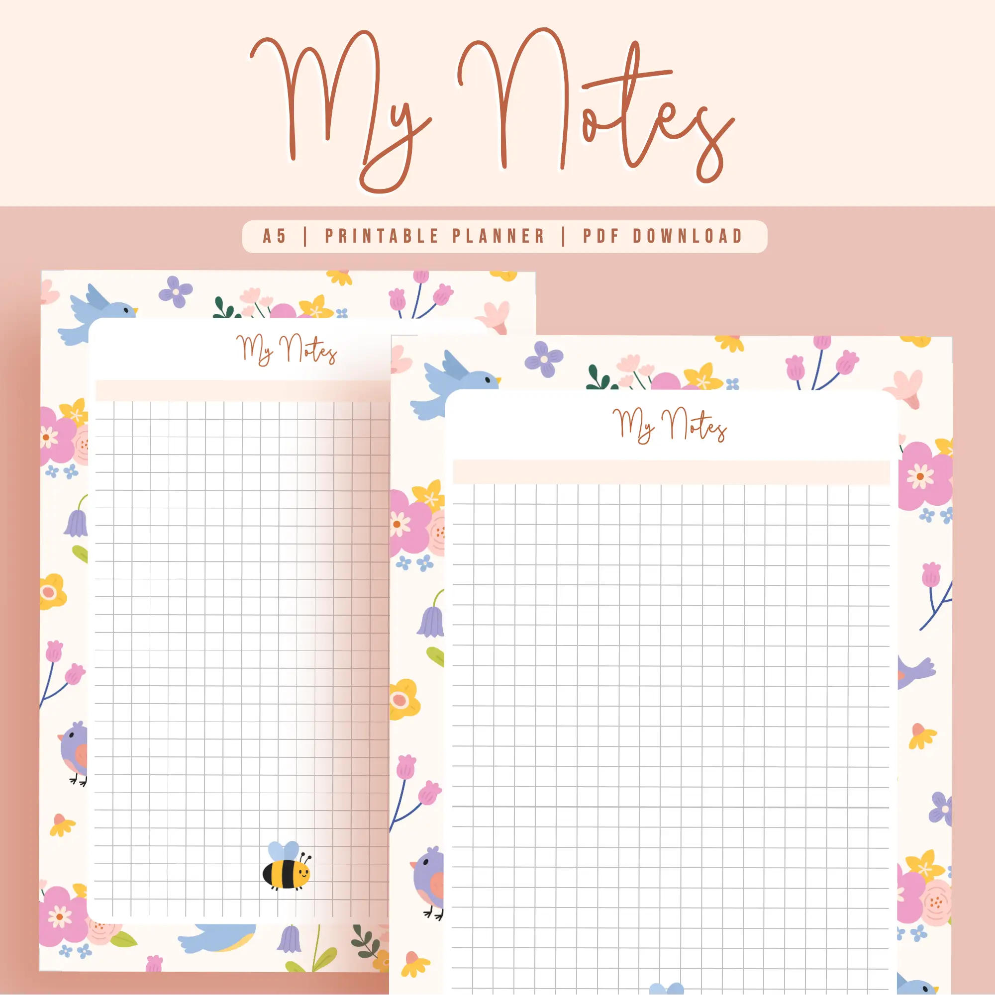 Grid Notes - Blossom Time - Planify Pro