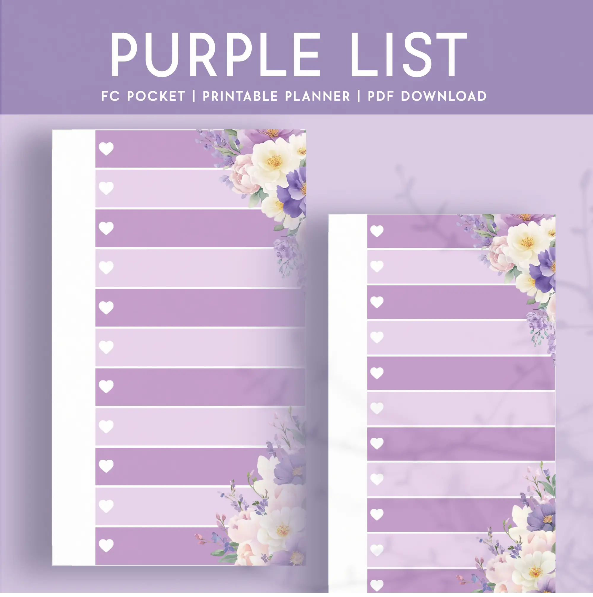 Purple List - Spring in Love - Planify Pro