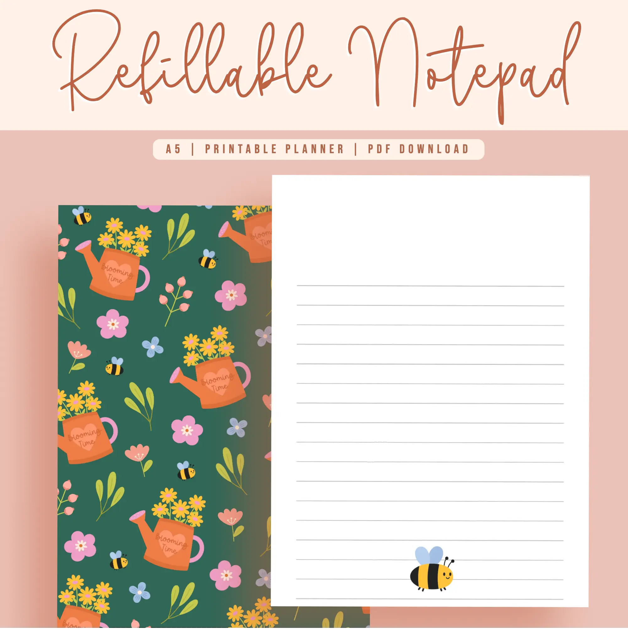 Refillable Notepad - Blossom Time - Planify Pro