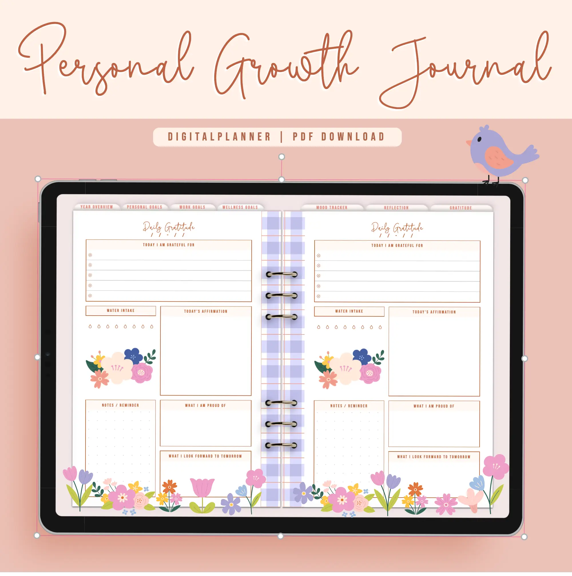 Personal Growth Journal - Blossom Time - Planify Pro
