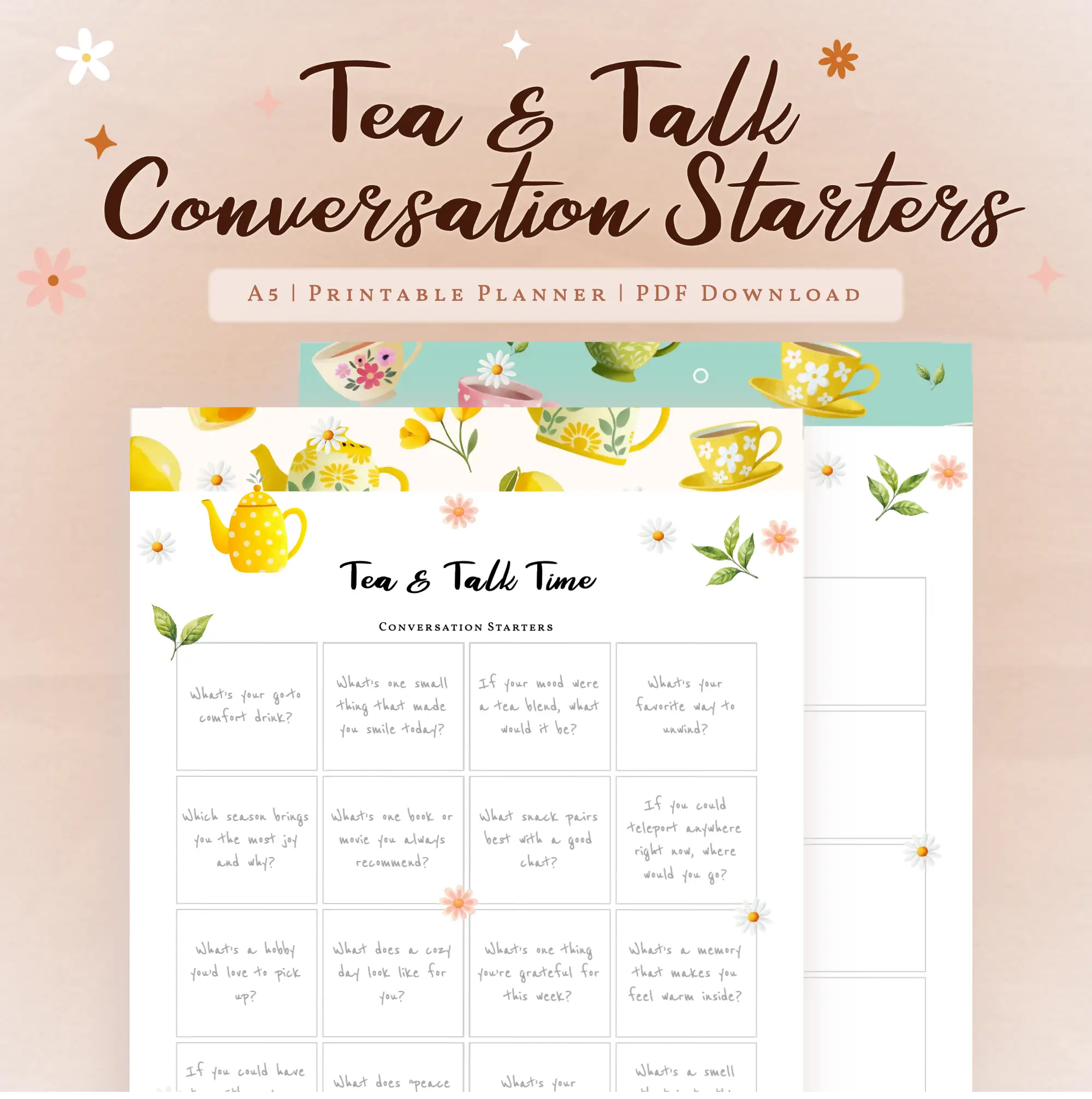 Conversation Starter - Tea time - Planify Pro