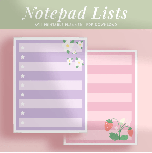 Notepad List - Garden Day Dreams - Planify Pro