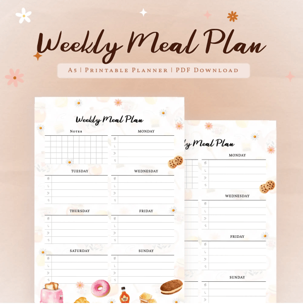 Weekly Meal Plan - Tea time - Planify Pro