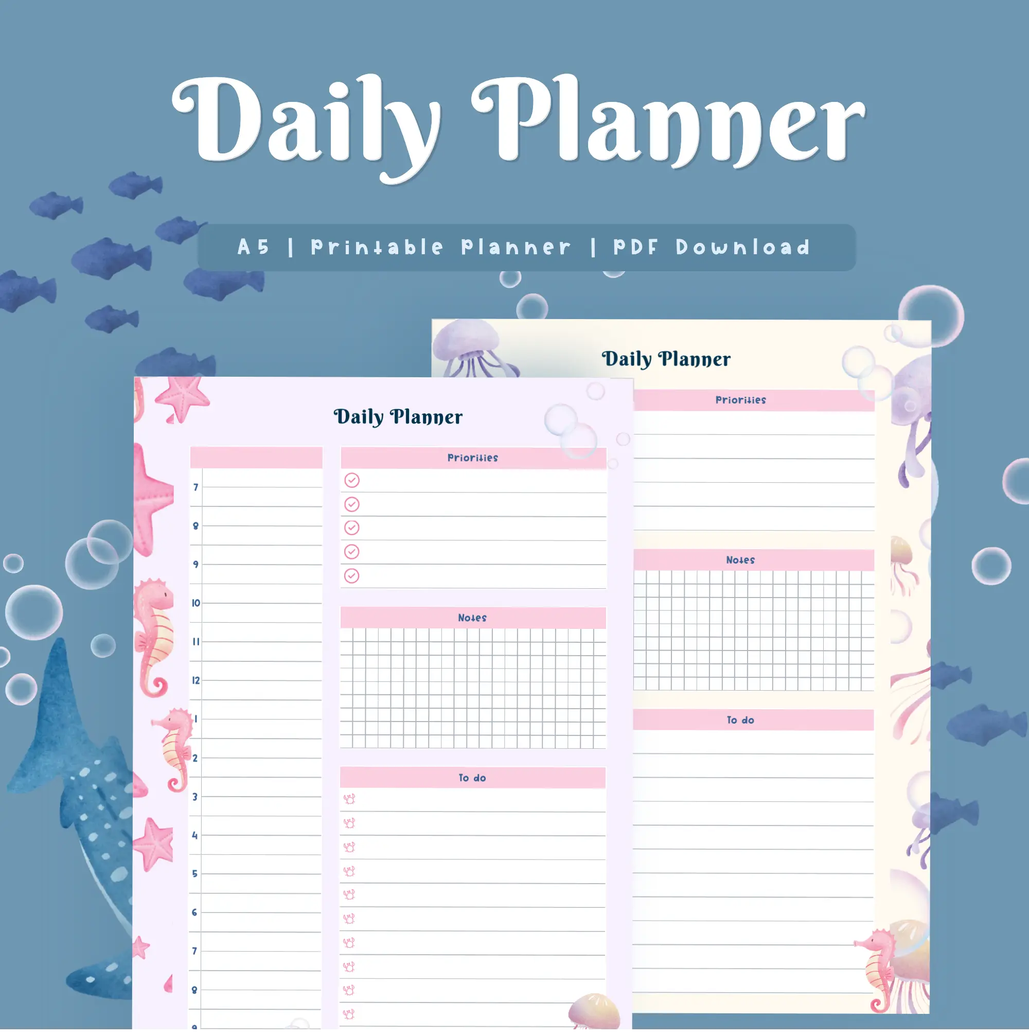 Daily Planner - Under The Sea - Planify Pro