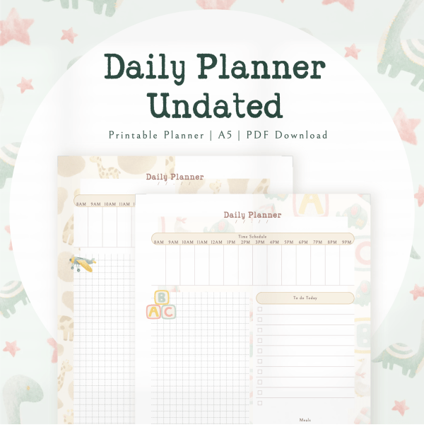 Daily Planner Undated - Nursery - Planify Pro