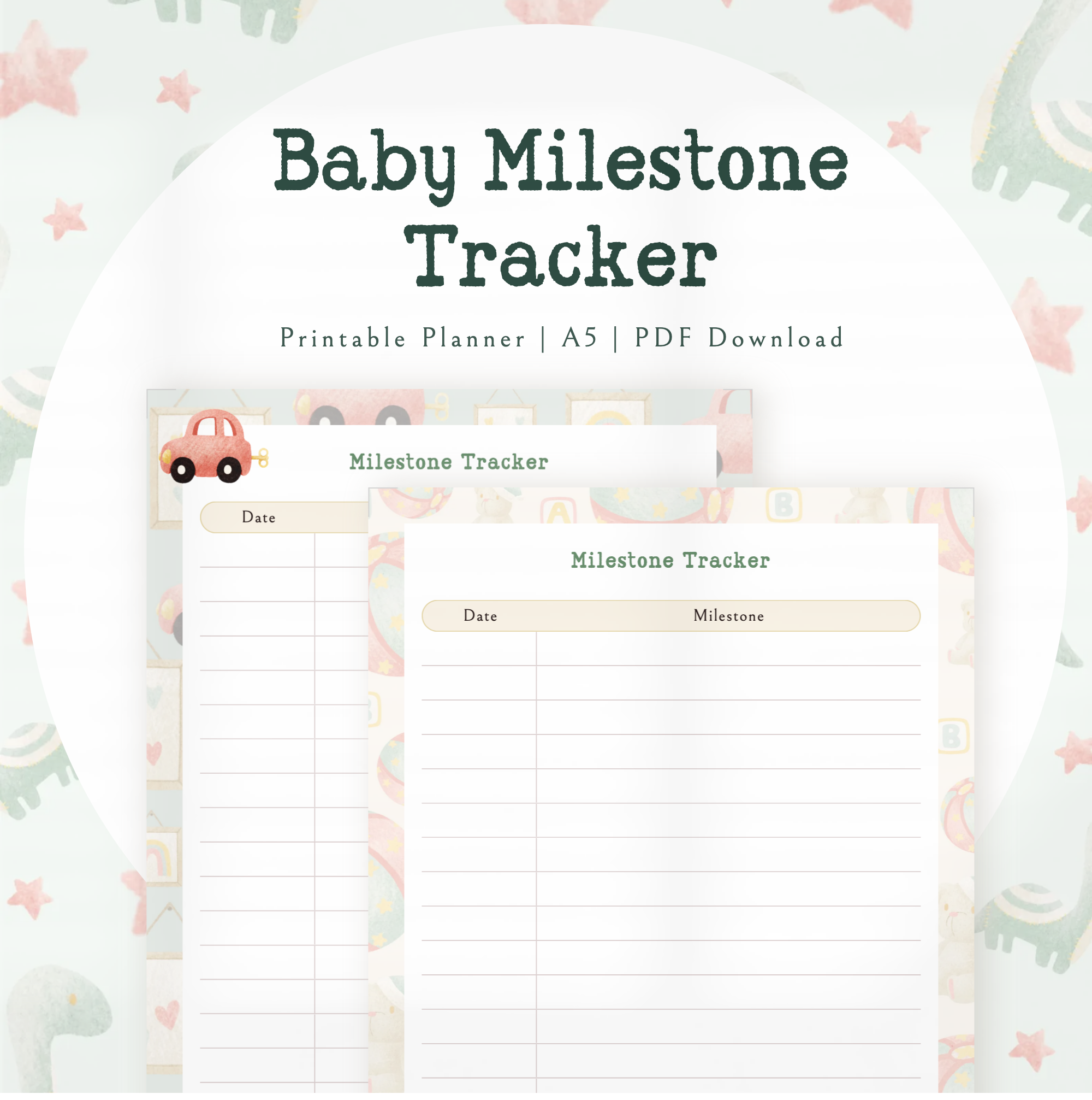 Baby Milestone Tracker - Nursery - Planify Pro
